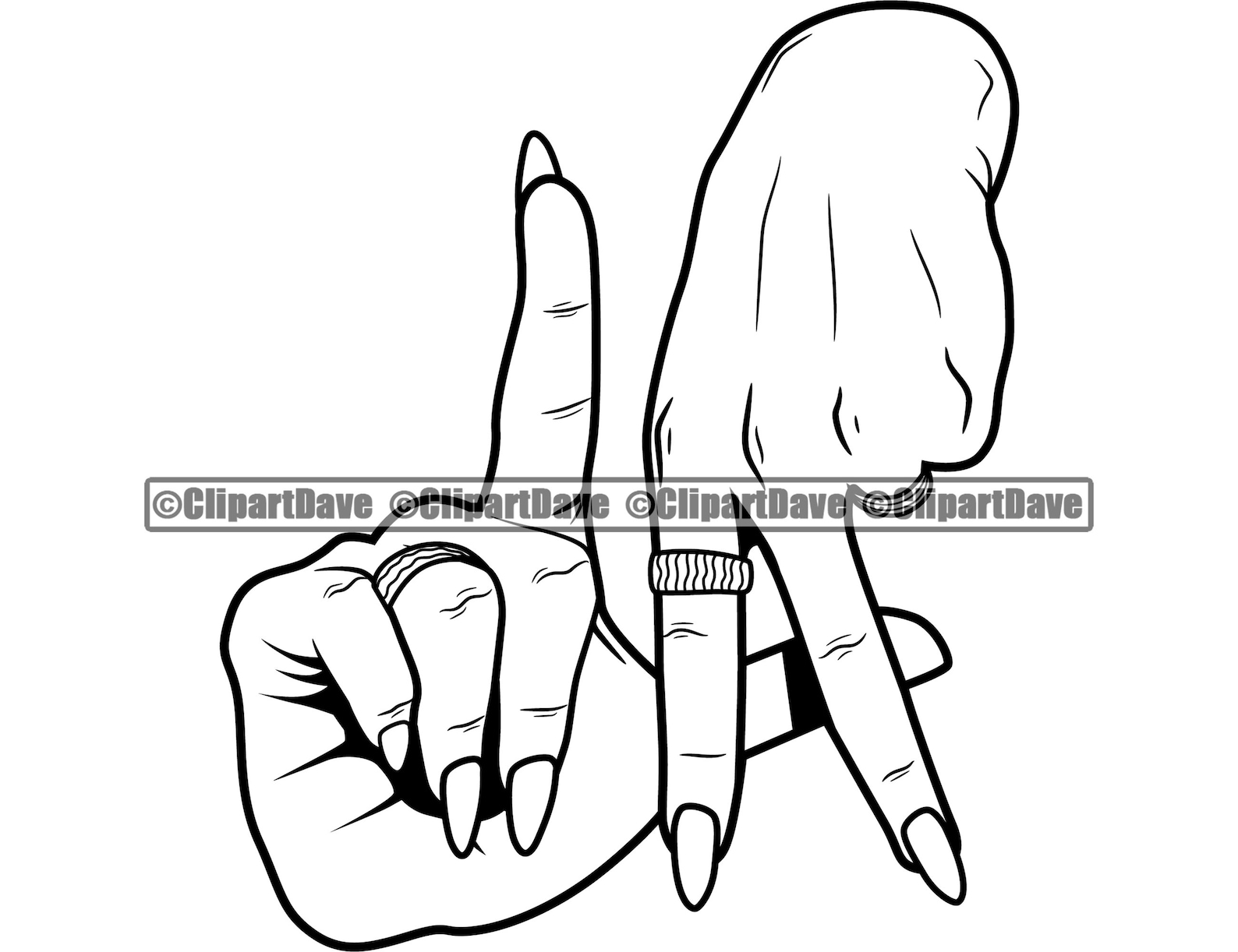 Female Hand Fingers LA Sign Los Angeles SVG Design Woman Thug | Etsy