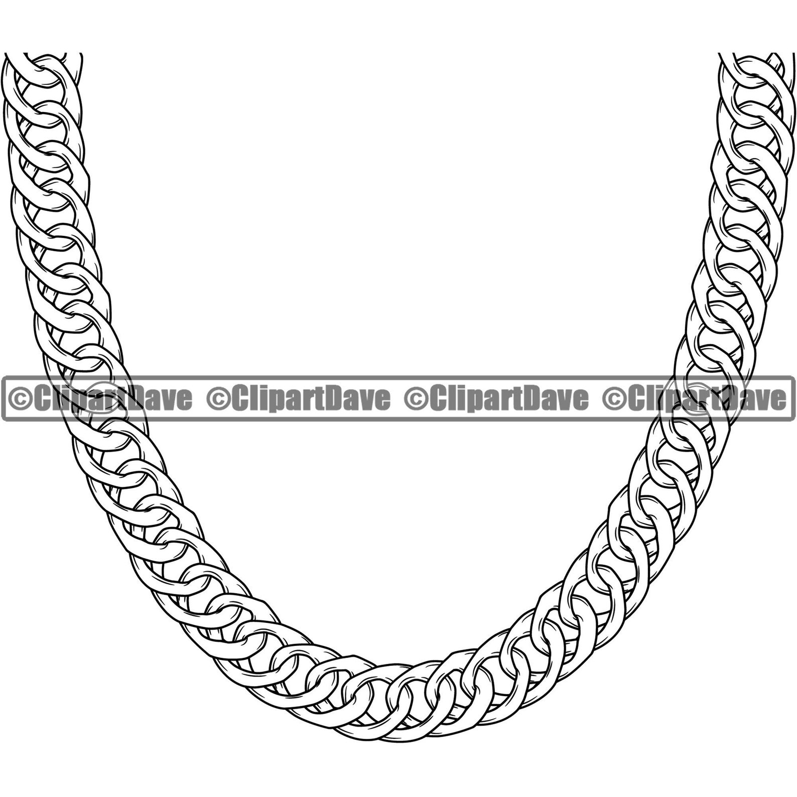 Gold Diamond Chain Link Necklace SVG Design Jewelry Rich Bling | Etsy