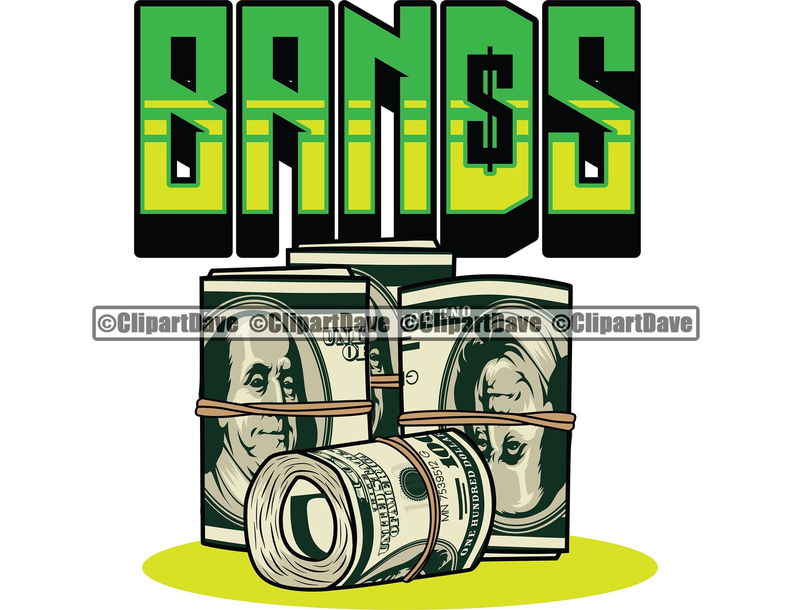 Bands Money Rolls SVG Design Plug Criminal Mafia Hip Hop Rap | Etsy