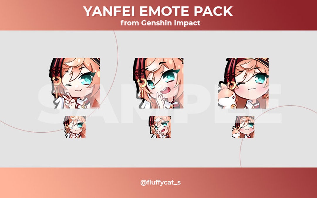 Yanfei Emotes Pack Genshin Impact - Etsy