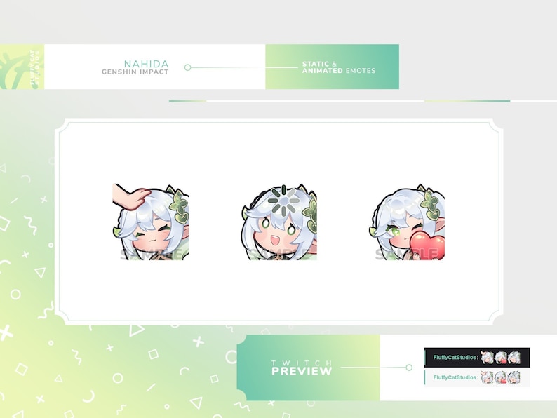 Nahida Kusanali Genshin Impact P2U Animated Emotes for Twitch and ...
