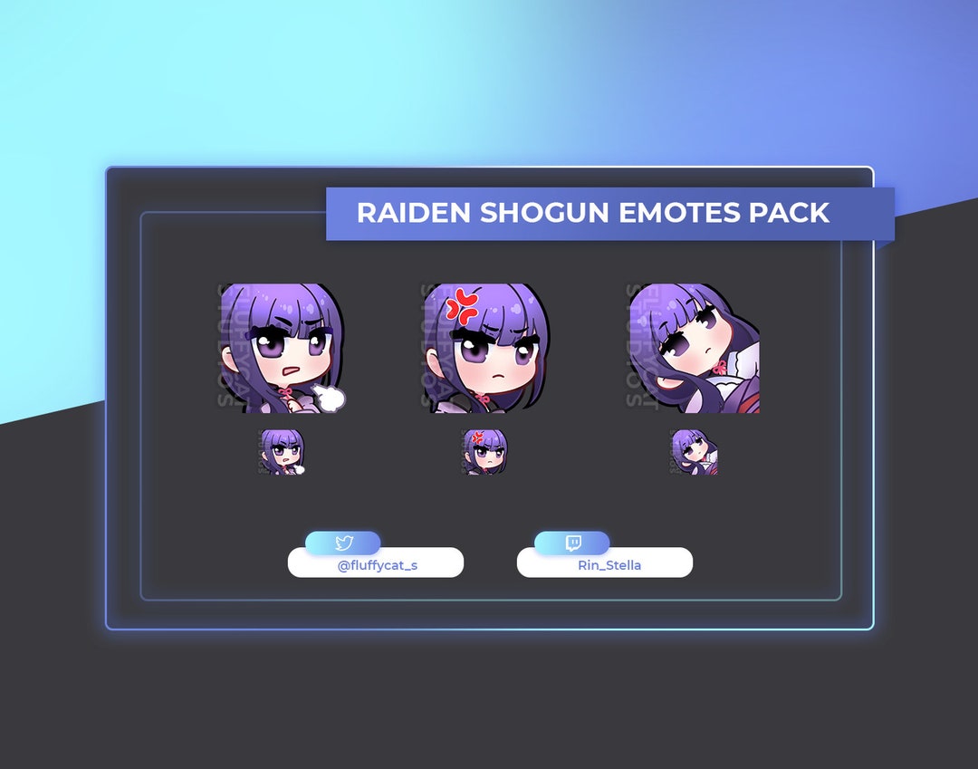 Shogun Raiden Baal Emotes Pack Genshin Impact - Etsy Norway