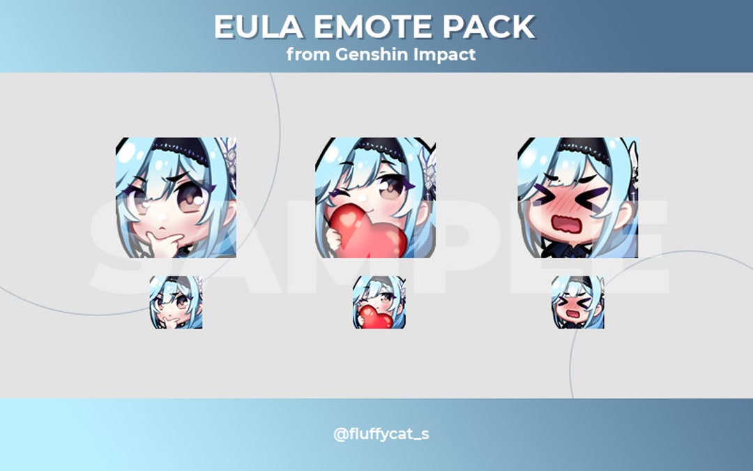 Eula Emotes Pack Genshin Impact - Etsy