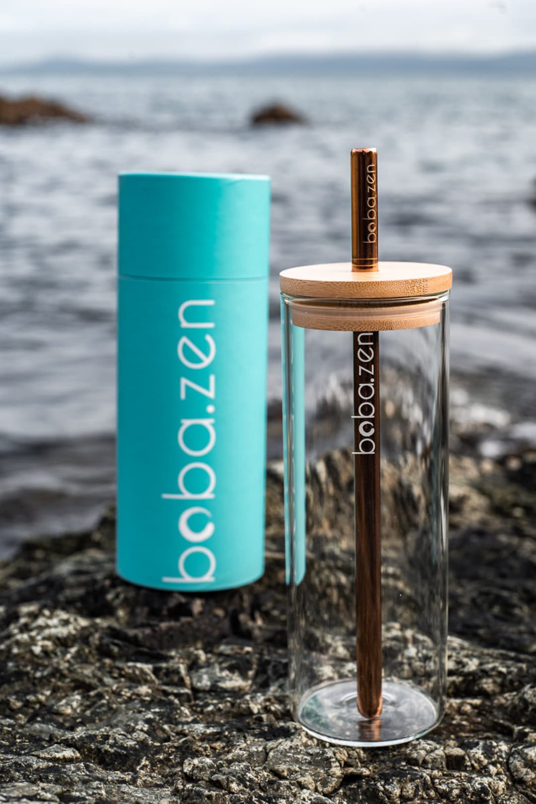 Reusable Glass Bubble Tea Cup W/stainless Steel Straw - Etsy