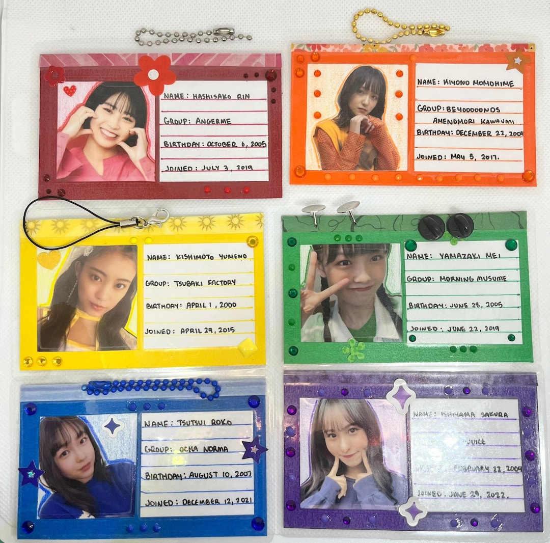 Hello! Project Handmade Oshi ID Card - Etsy