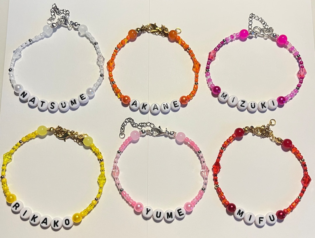 Handmade Idol Oshi Name Friendship Bracelets | Jpop and Kpop Member ...