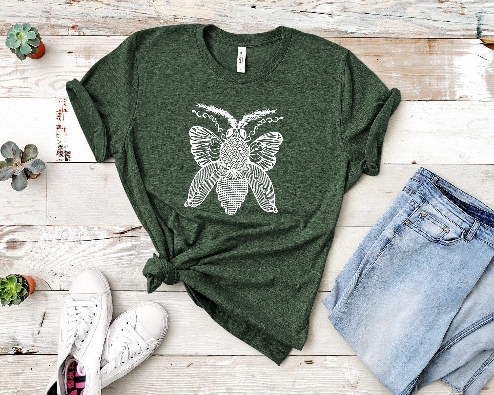 Moth tshirt Insect Shirt Moth Print Moth Shirt Moth Art | Etsy