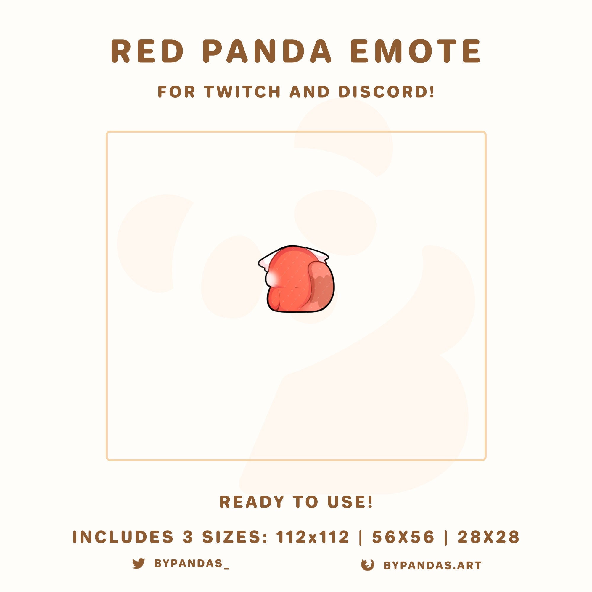 CUTE PANDA EMOTE Red Panda Twitch Emotes P2U Youtube - Etsy
