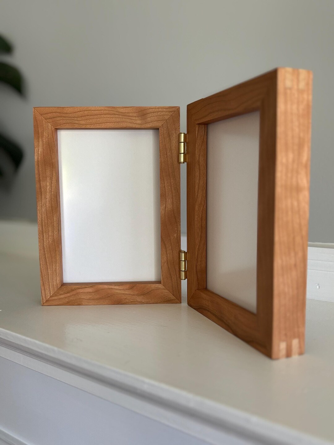 Solid Hardwood Bifold Picture Frame in Cherry Maple | Hinged Frame ...