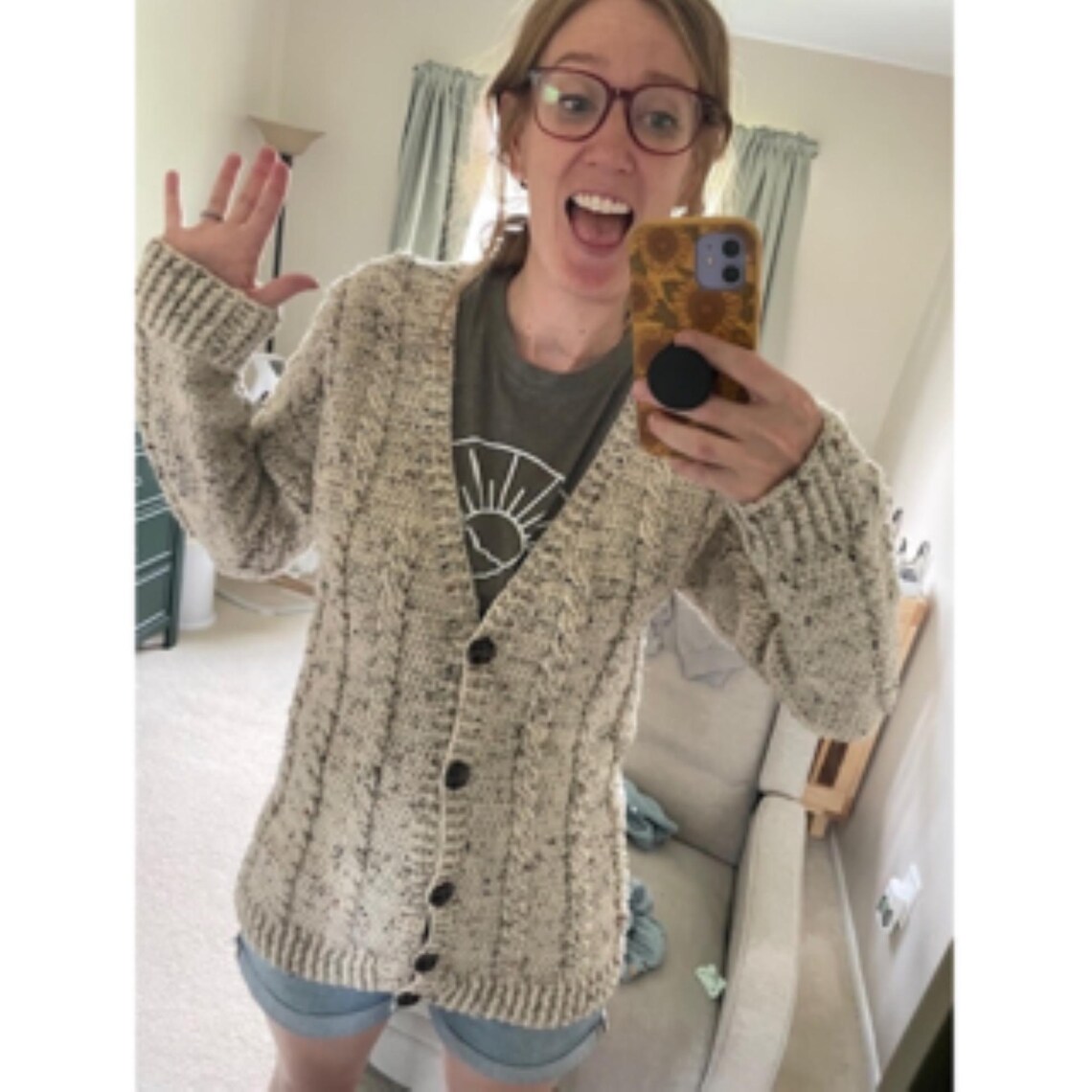Crochet Pattern - Ethan Men's & Women's Cabled Sweater, Unisex V-neck ...
