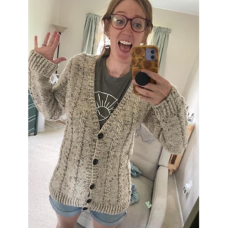 Crochet Pattern - Ethan Men's & Women's Cabled Sweater, Unisex V-neck ...