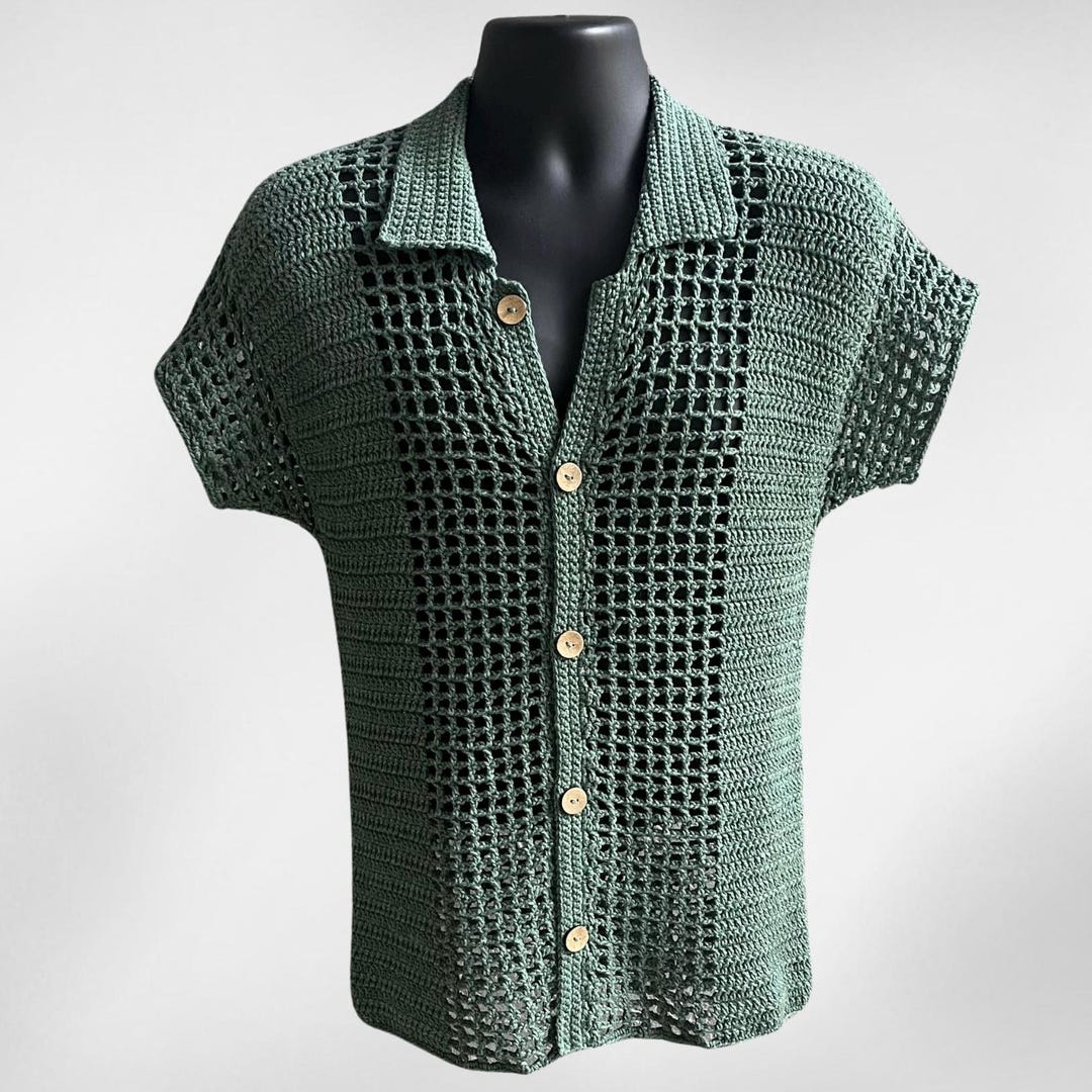 Crochet Pattern - Colt Crochet Men's Shirt PDF, Sizes S-5XL, DIY ...