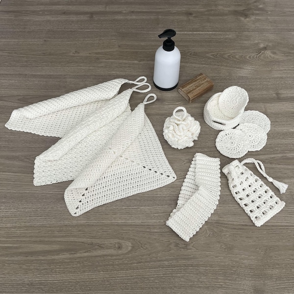 Crochet Bathroom Set - Etsy