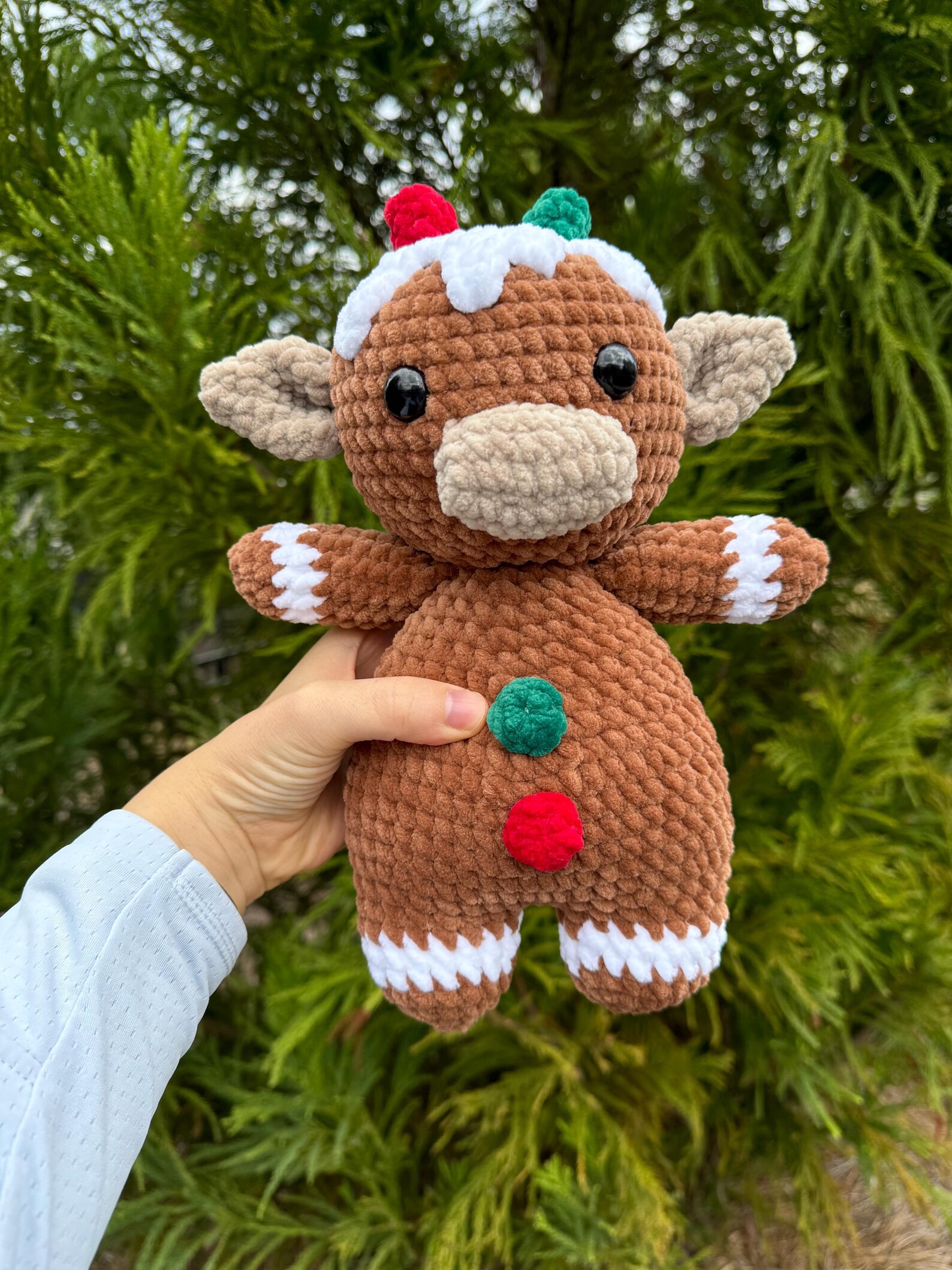 Gingerbread Cow Crochet Plushie - Etsy