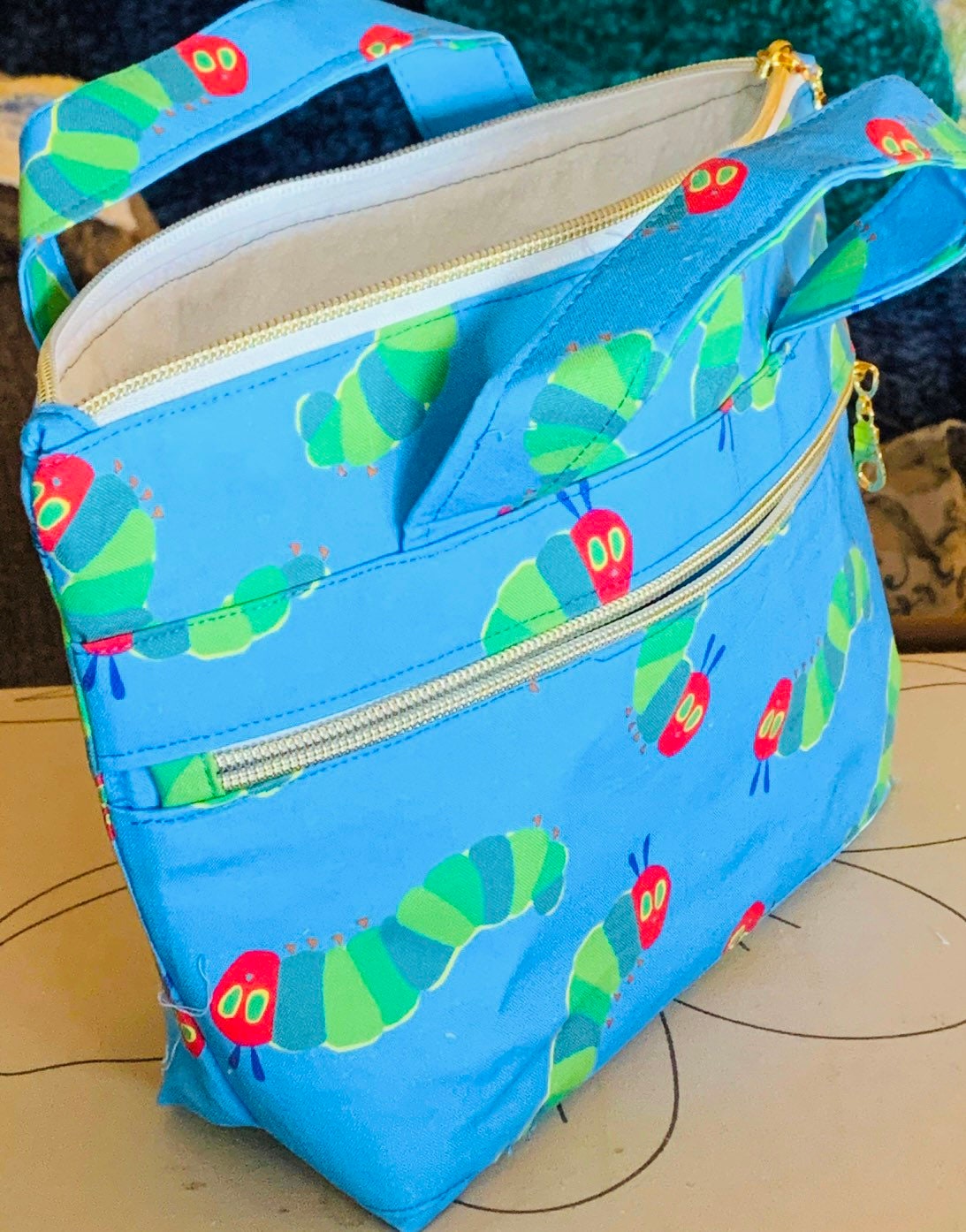 10x8x2 Caterpillar Multi-use Pouch Bag With Side - Etsy