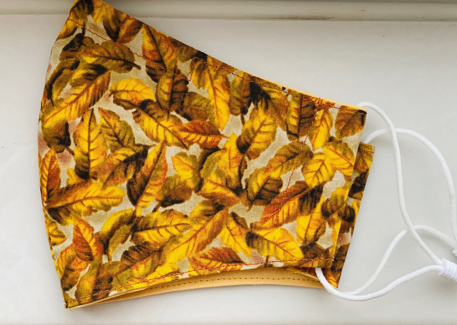 Cotton, Adjustable, Anti-fog Face Mask With Nose Wire Leaf Pattern ...