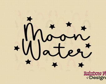 Moon Water Labels Svg - Etsy