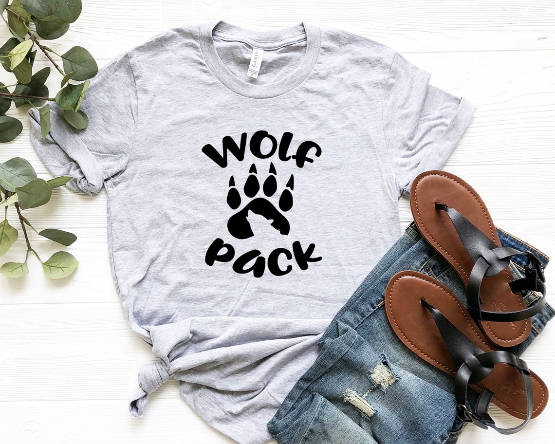 Wolf Pack Shirt Wolf Shirt Family Shirt Set She wolf Shirt | Etsy