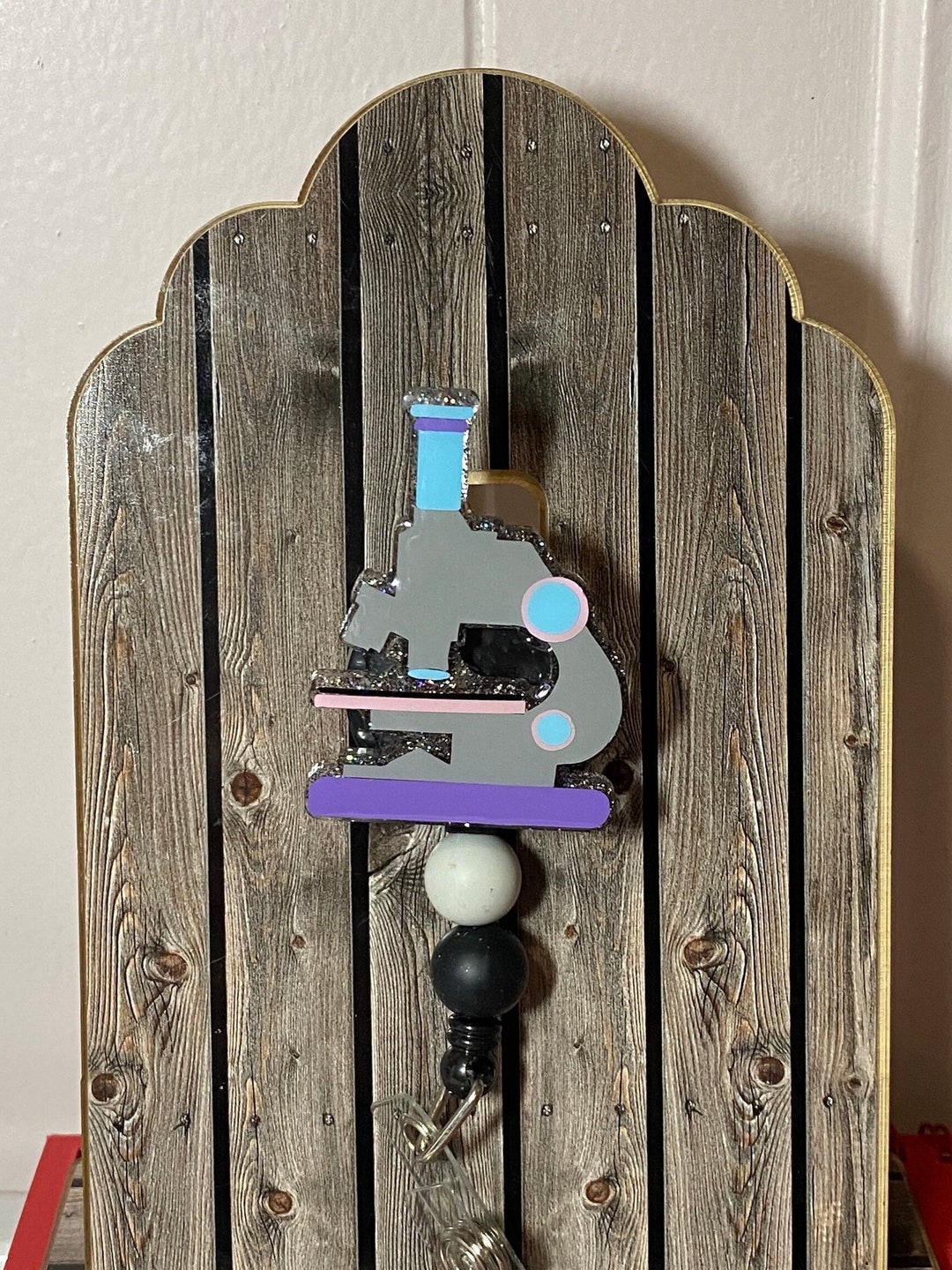 Scope Badge Scientist Gift Science Biologist Microscope Badge Science ...