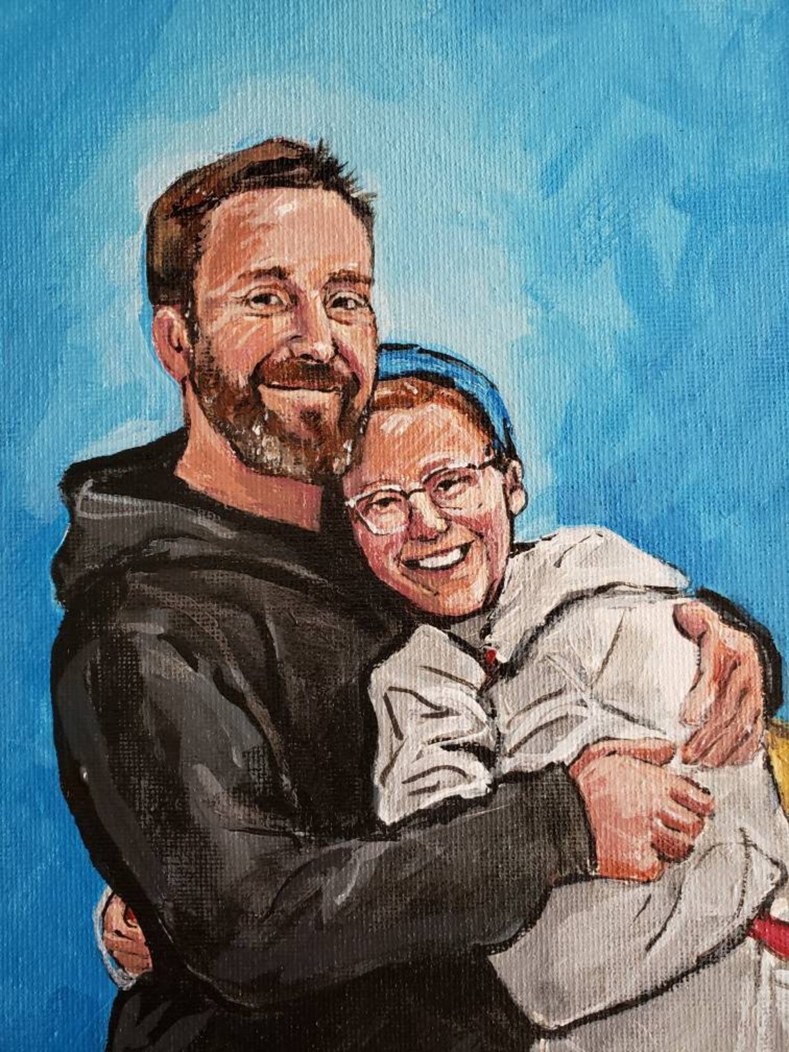 Custom Family Portrait Acrylic Painting Portrait on Canvas - Etsy