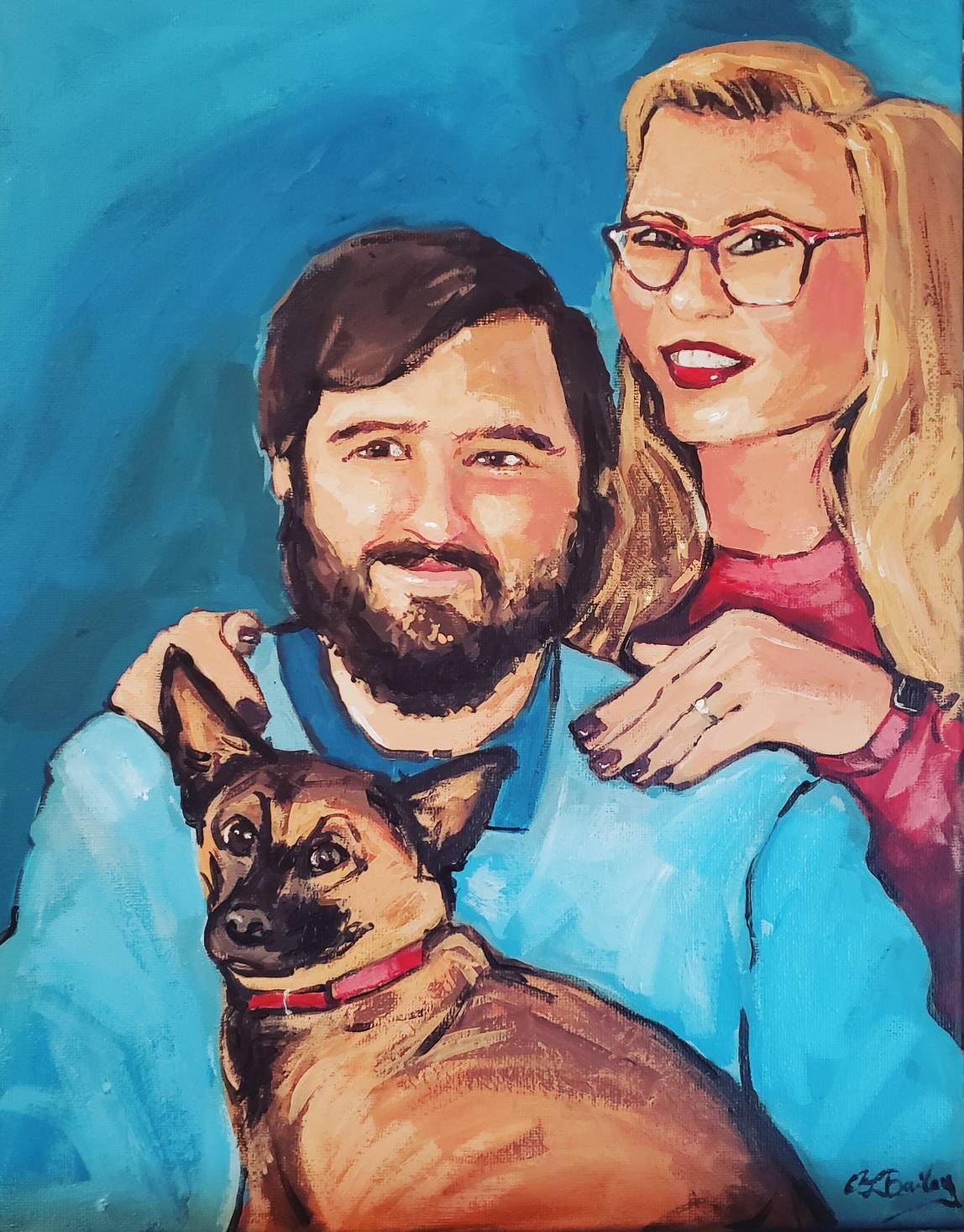 Custom Family Portrait, Acrylic Painting Portrait on Canvas - Etsy
