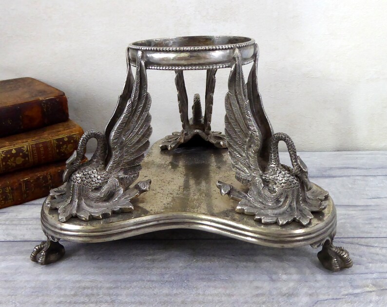 Antique Victorian Swan Silver Plate Ornate Centrepiece - Etsy