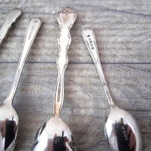 Antique Set of 6 Mixed Silver Plated EPNS Teaspoons / Used Mixed Set of ...