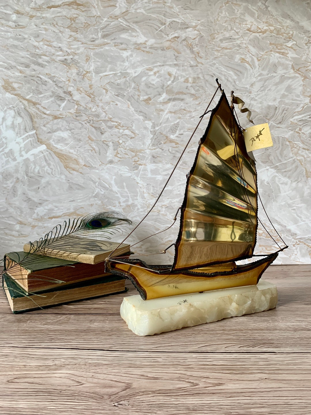 Vintage Rare 1970s Mid Century Modern Demott Chinese Sailboat / Chinese ...