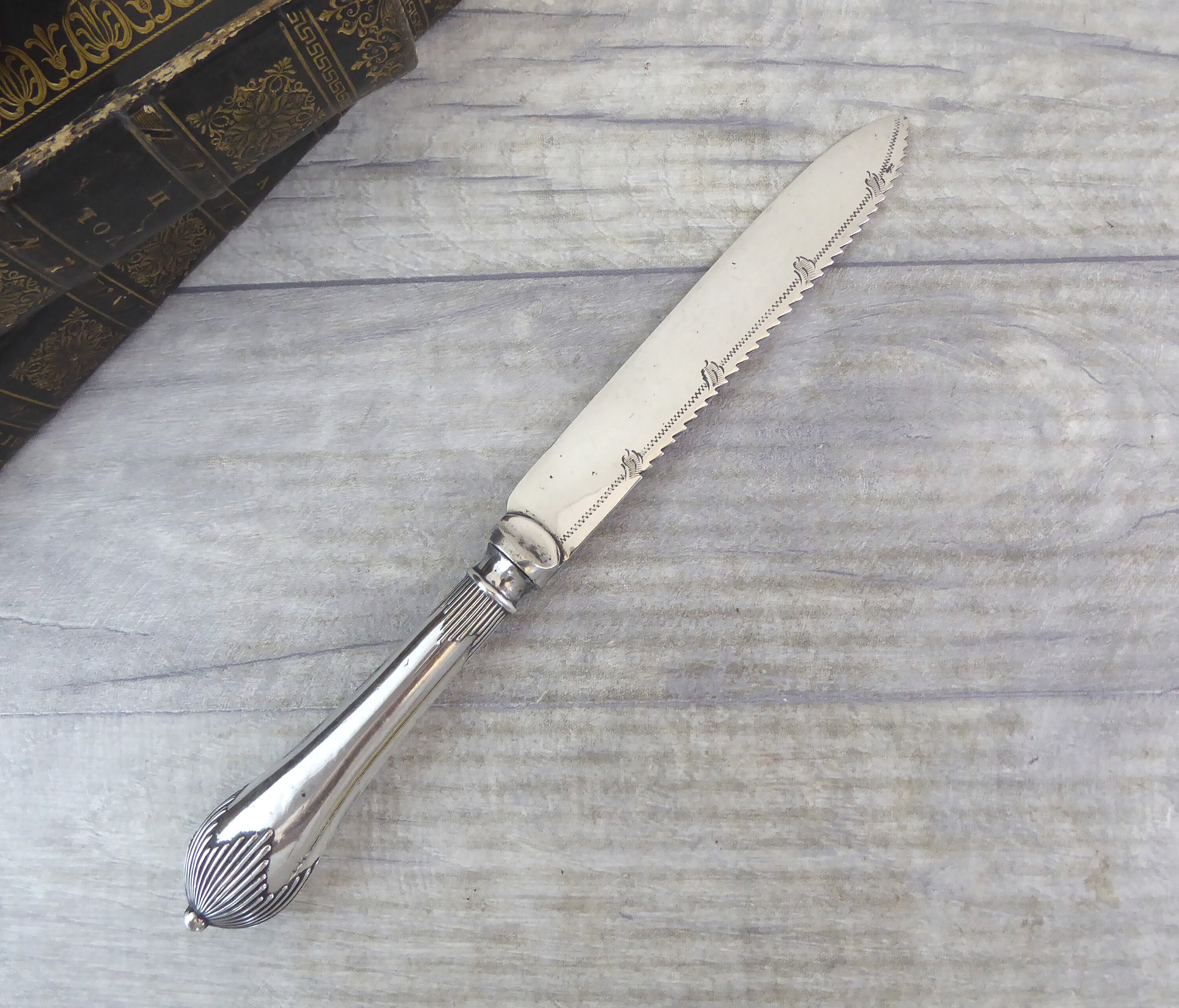 Edwardian EPNS Silver Plate Carving Knife With Etched - Etsy