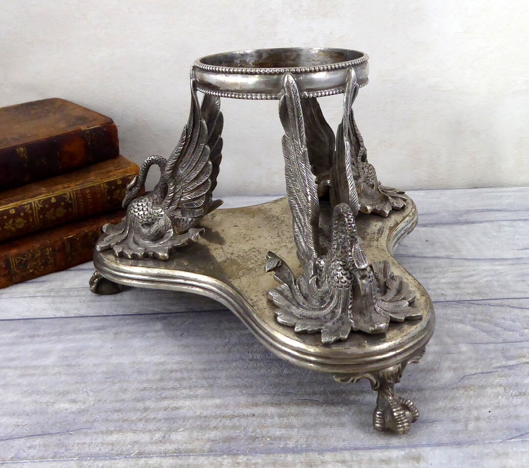 Antique Victorian Swan Silver Plate Ornate Centrepiece - Etsy
