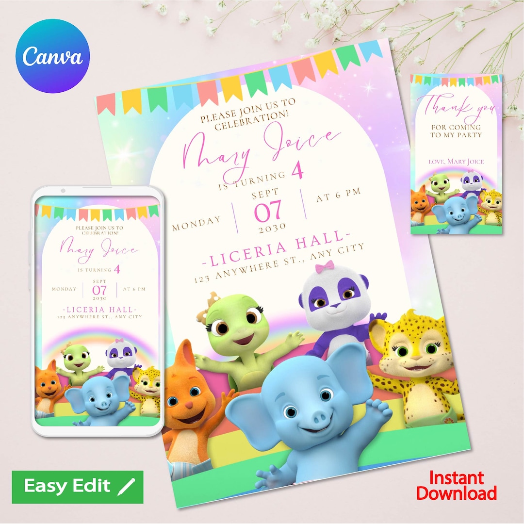 Word Party Invitation, Word Party Birthday,printable Invitation, Word ...