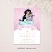 Princess Jasmine Birthday Invitation Template, Printable Birthday Party ...