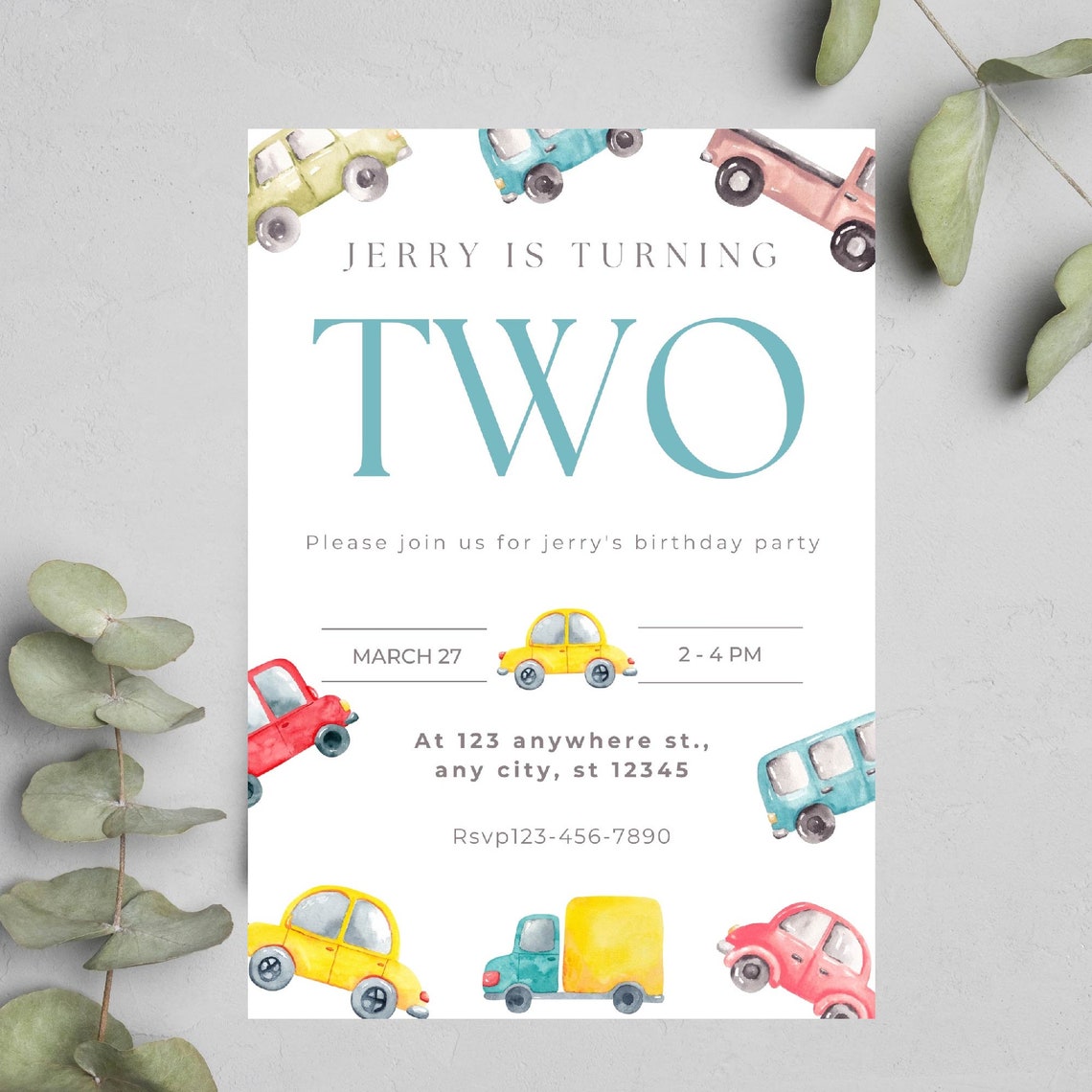 Cars Birthday Party Invitation | Cars Birthday Invite | Invitation Race ...
