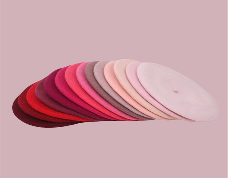 Pink Beret 100% Wool French Beret Winter Hat Vintage Style - Etsy