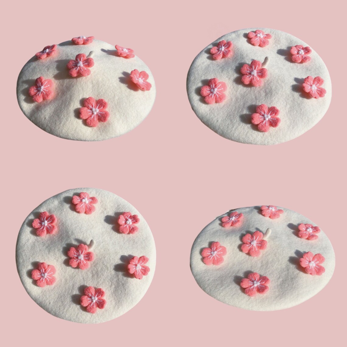 Sakura Beret, Jk Japanese Style Wool Felt French Beret Winter Hat ...