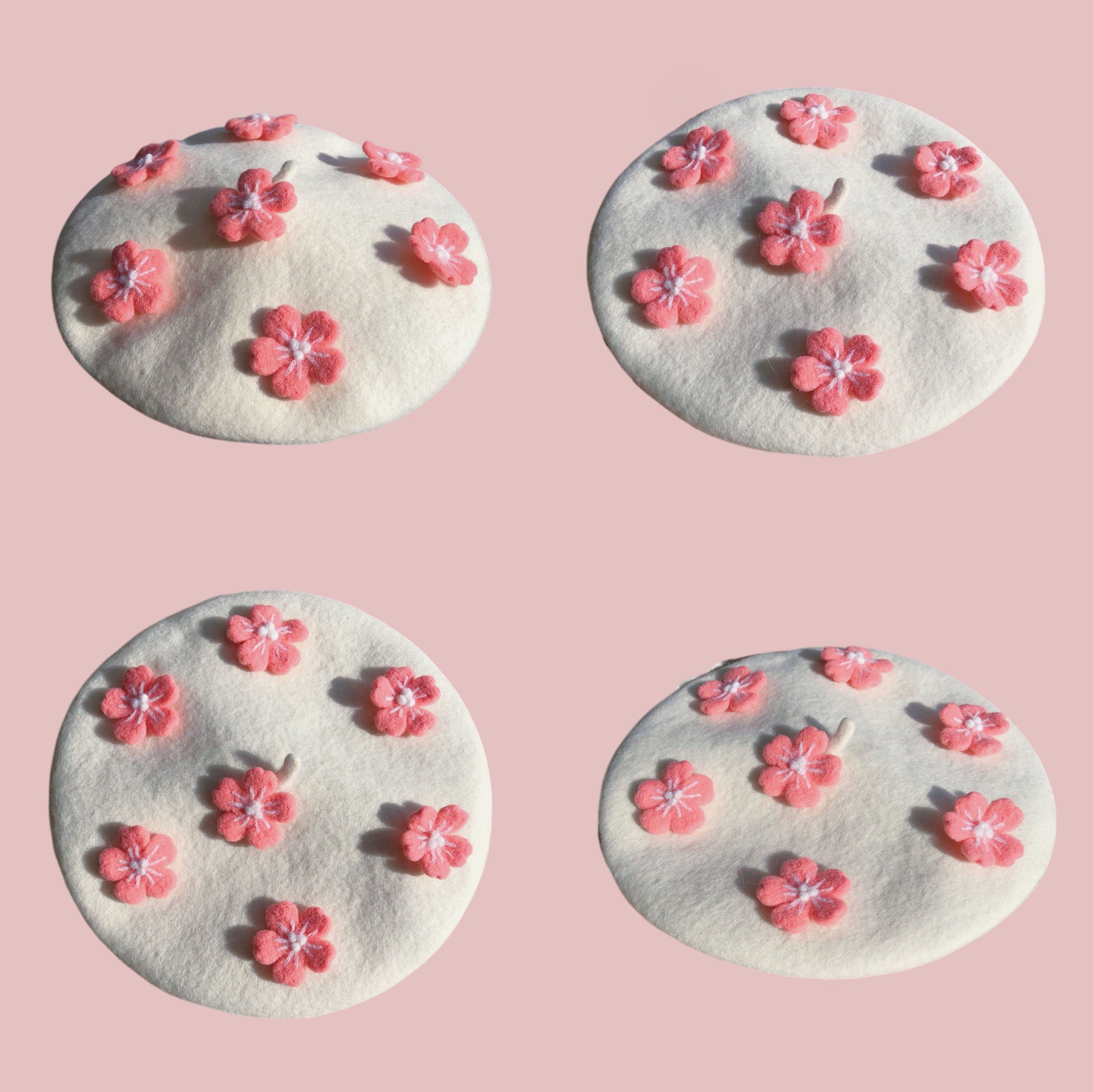 Sakura Beret Jk Japanese Style Wool Felt French Beret Winter - Etsy