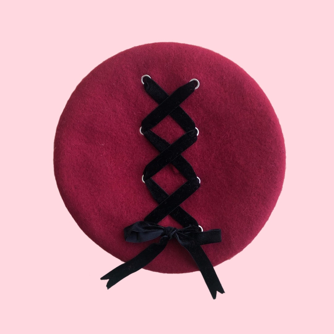 Lolita Red Bow Beret Beret for Women Birthday Gift Cute - Etsy