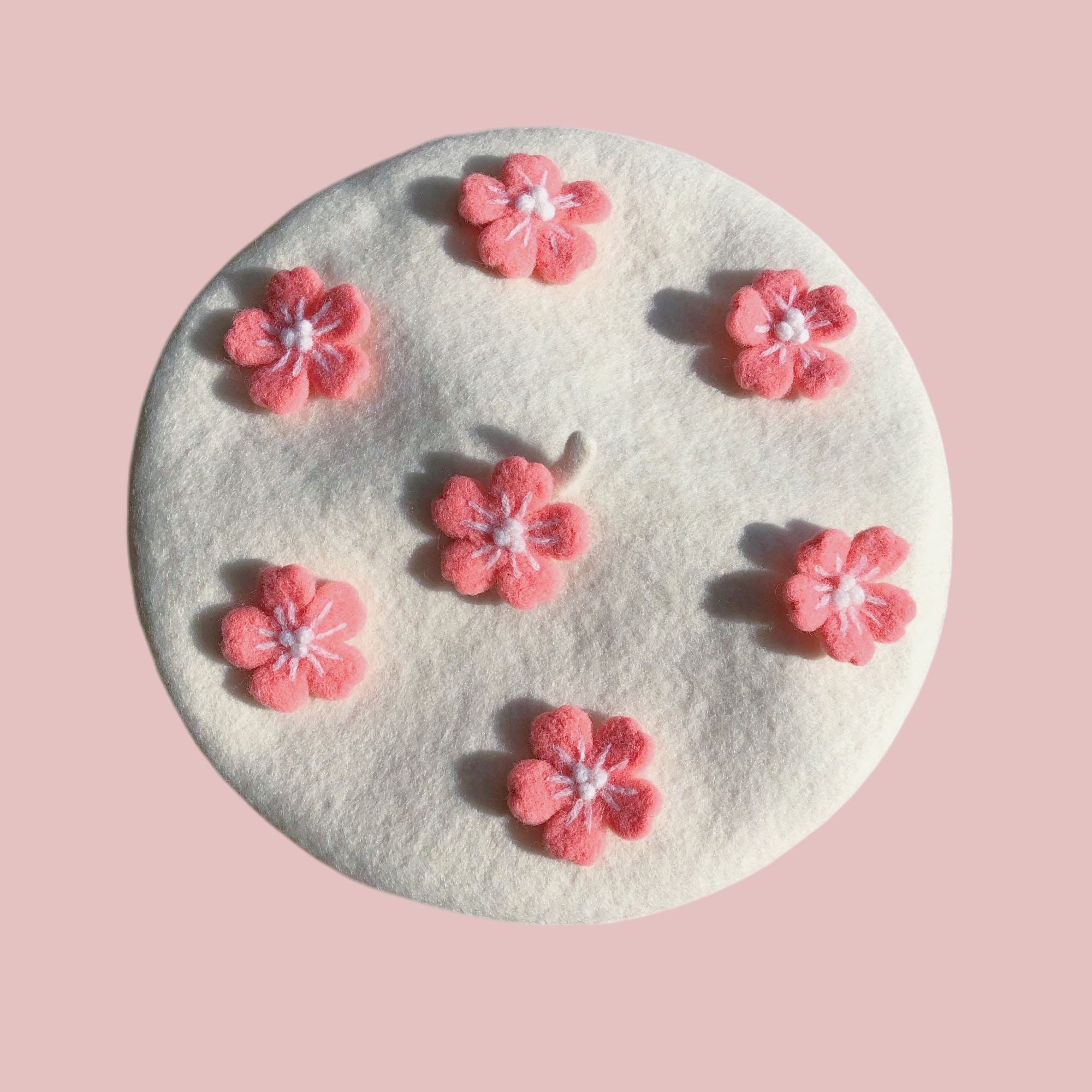 Sakura Beret Jk Japanese Style Wool Felt French Beret Winter - Etsy