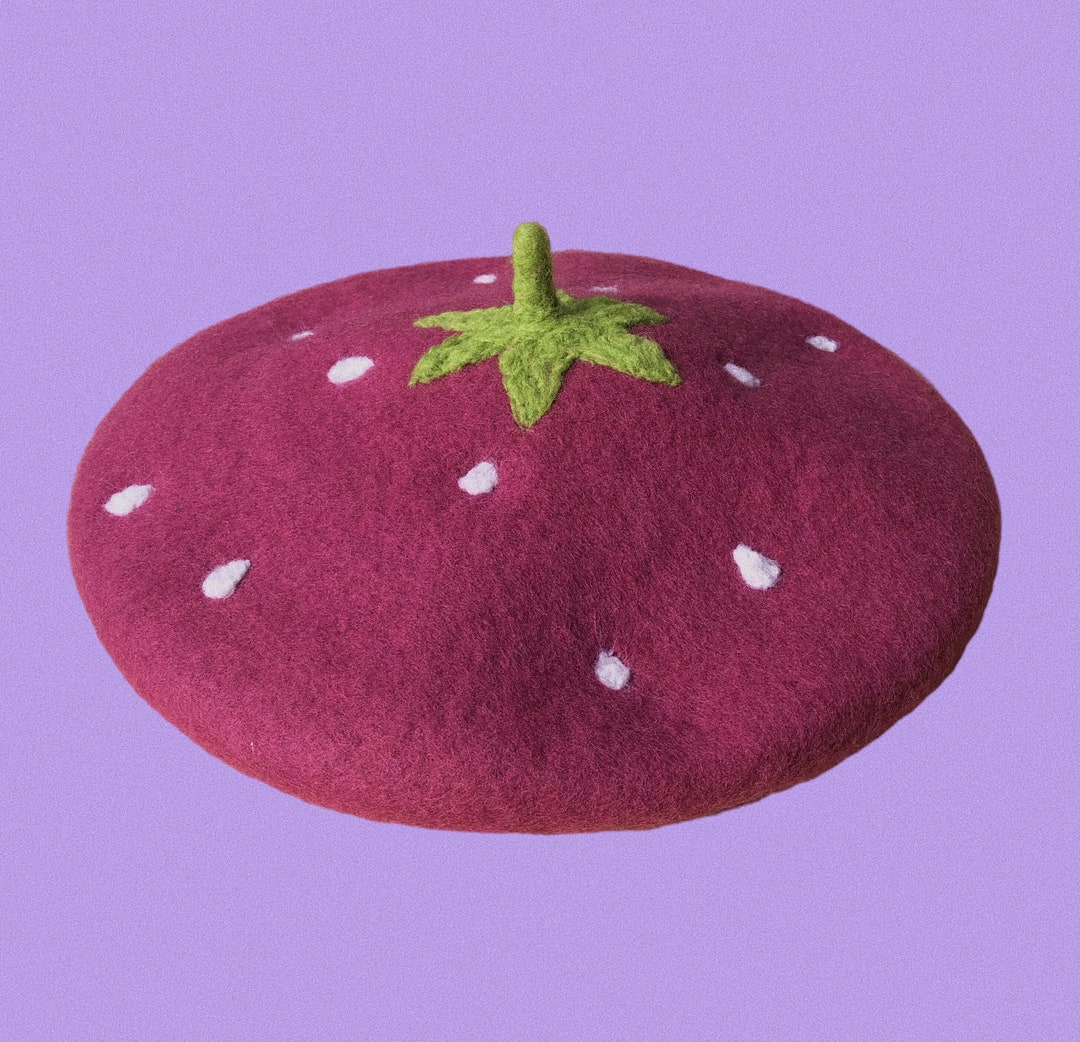 Raspberry Beret, Wool Beret, French Beret, Beret for Women, Hat for ...
