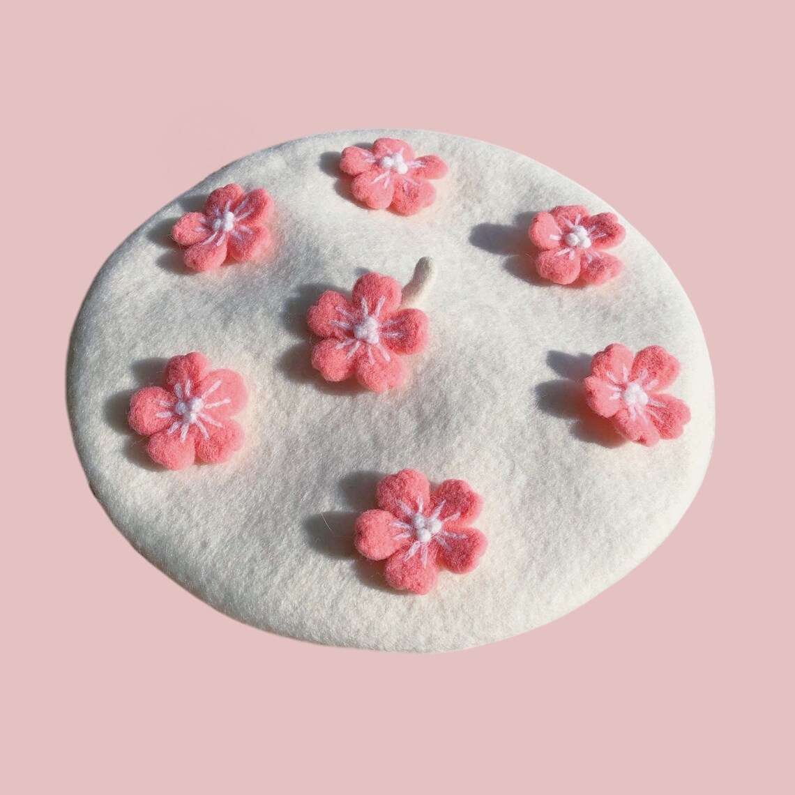Sakura Beret, Jk Japanese Style Wool Felt French Beret Winter Hat ...