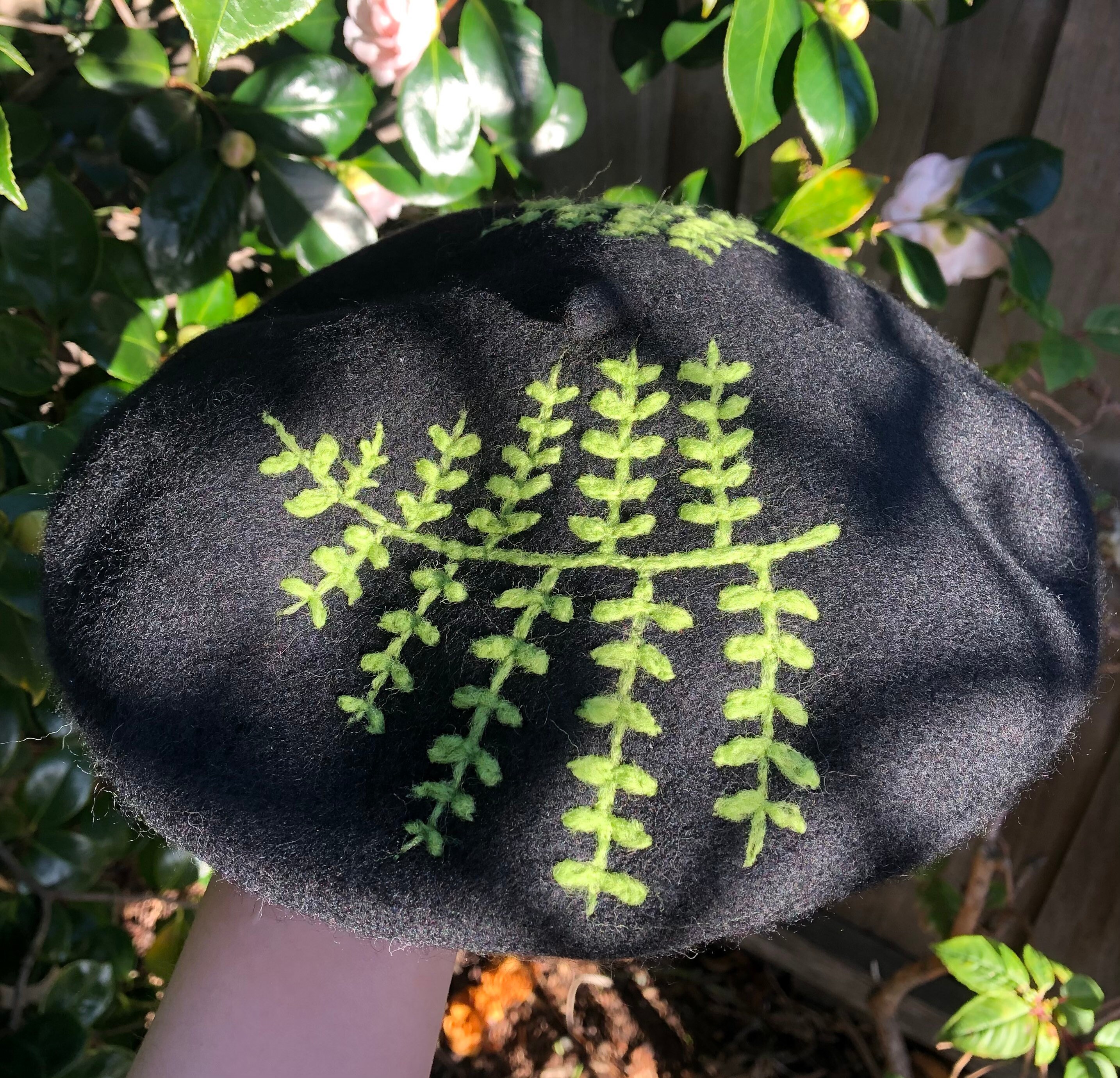 Fern Leaf Beret Tree Fern Beret Hat French Beret Handmade - Etsy