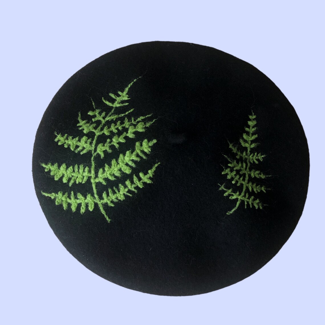 Fern leaf beret tree fern beret hat french beret Handmade | Etsy