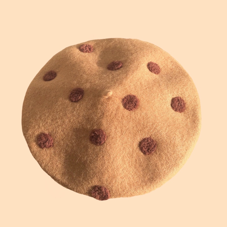 Cookie Beret Chocolate Biscuits Beret Funky Cute Lovely Hat | Etsy