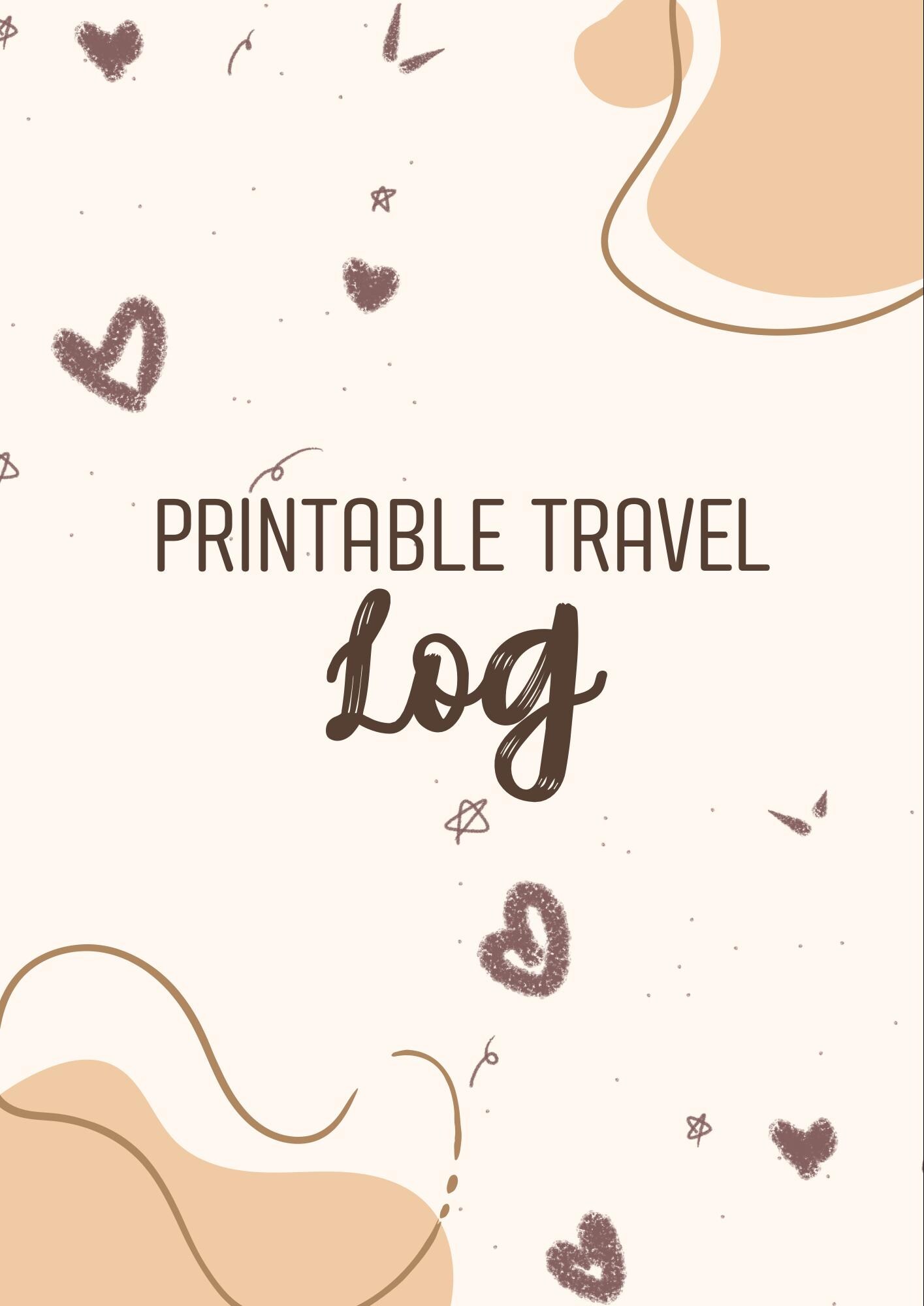 Seasonal Travel Tracker: Printable Vacation Log Book (PNG File) - Etsy