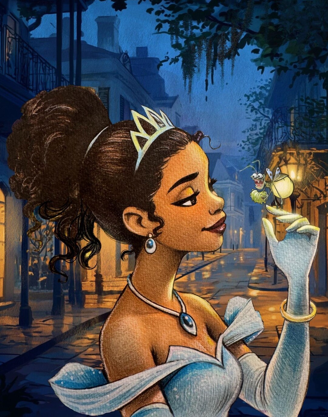 The Princess and the Frog 'guiding Light' Tiana & Ray Lithograph by ...