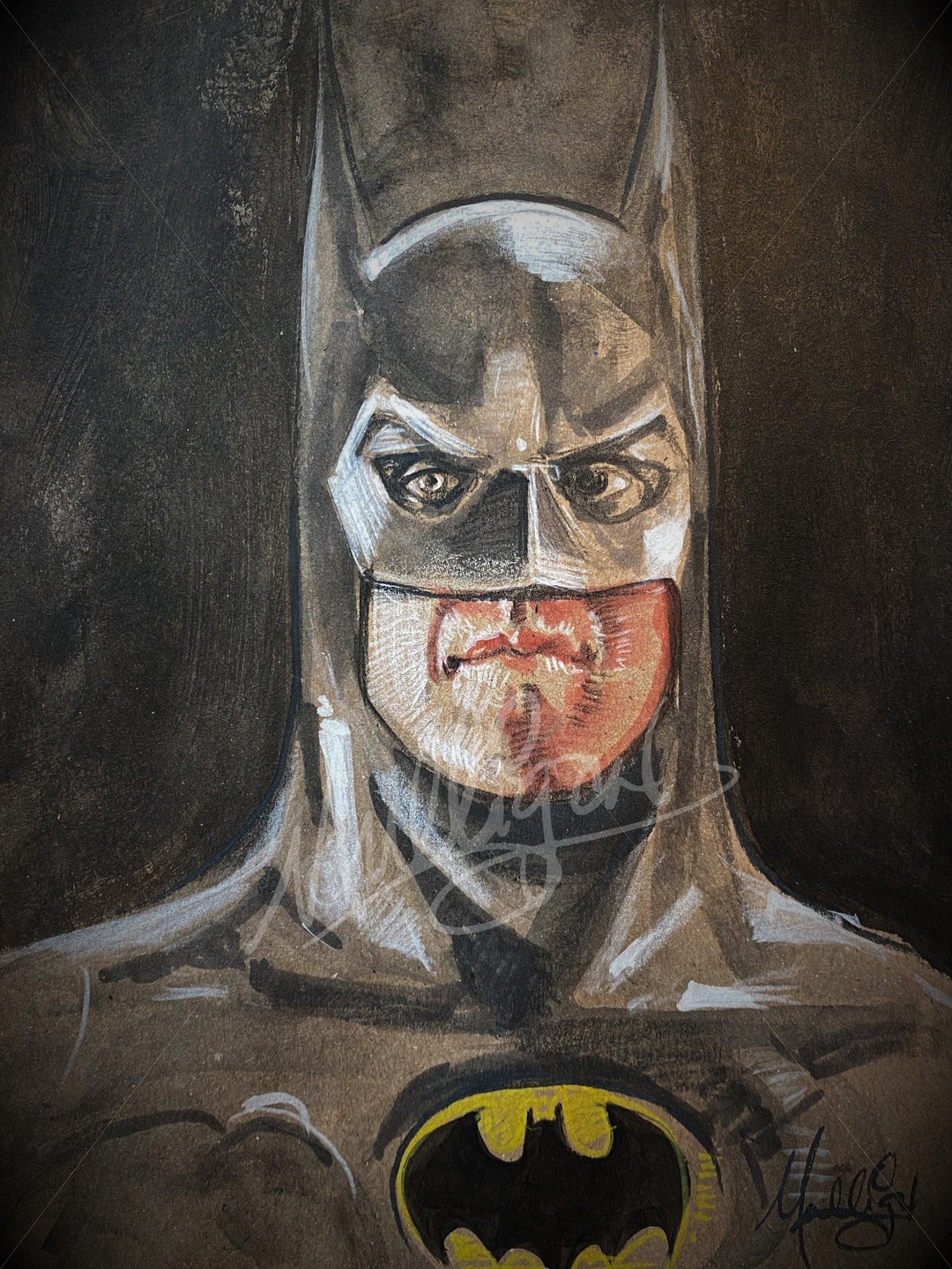 DC Comics - 'the Bat' Batman (1989) (michael Keaton) Lithograph by ...