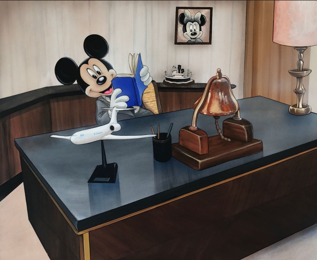 Mickey Mouse - 'the Boss' Walt's Office Lithograph by James C. Mulligan ...
