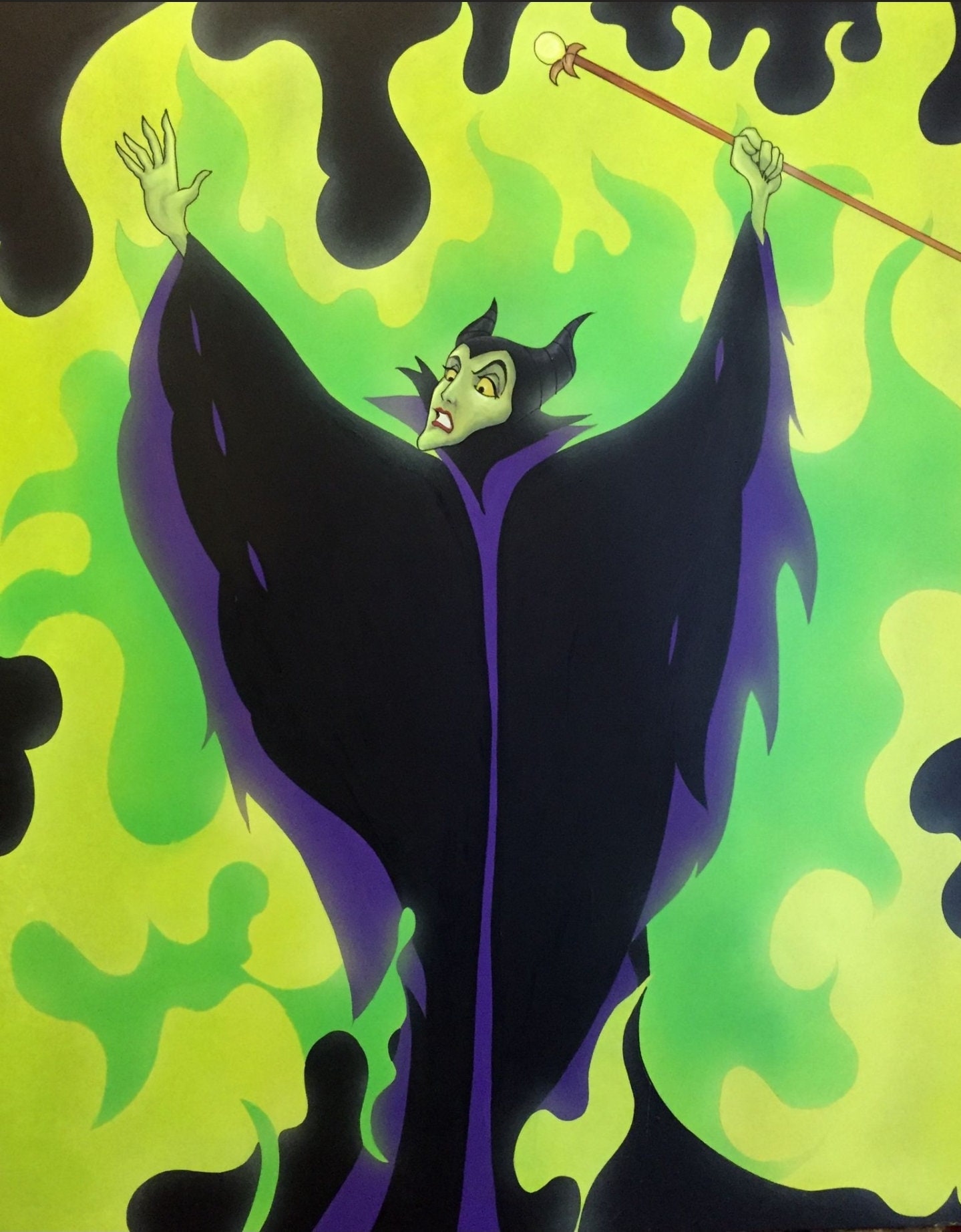Sleeping Beauty 'green Rage' Maleficent Lithograph by James C. Mulligan ...