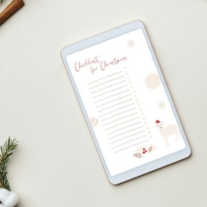 Christmas Checklist Template With Check Box | Holiday Digital Planner ...