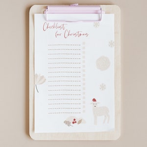 Christmas Checklist Template With Check Box | Holiday Digital Planner ...